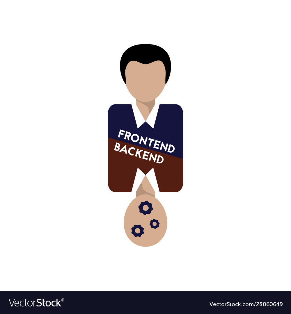Frontend and backend development Royalty Free Vector Image