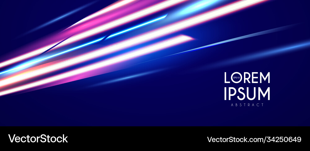 Magic neon light effect motion beam design Vector Image