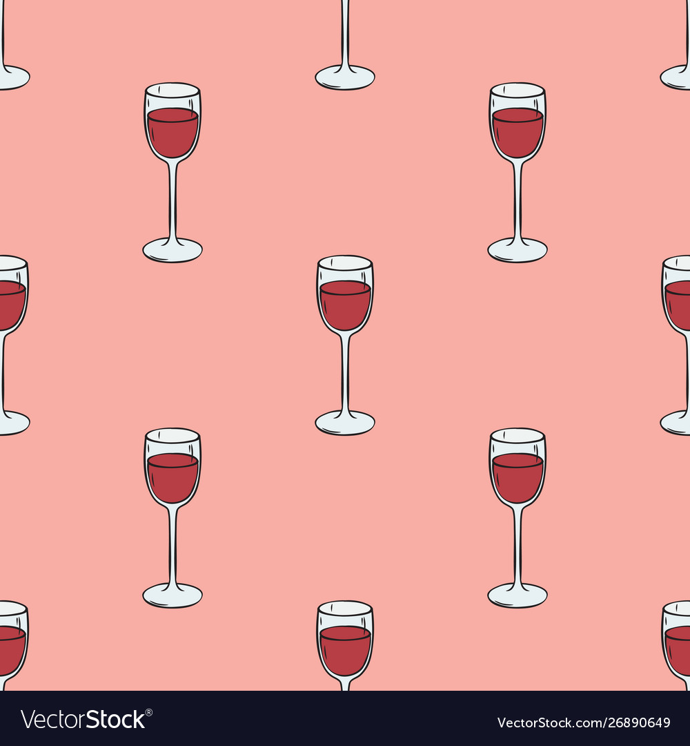 Wine seamless pattern Royalty Free Vector Image