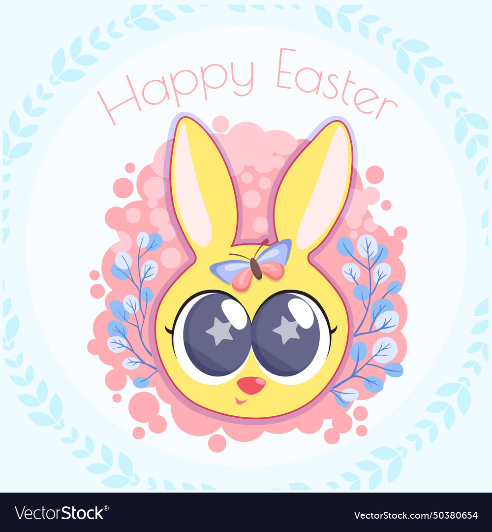 Easter bunny background Royalty Free Vector Image