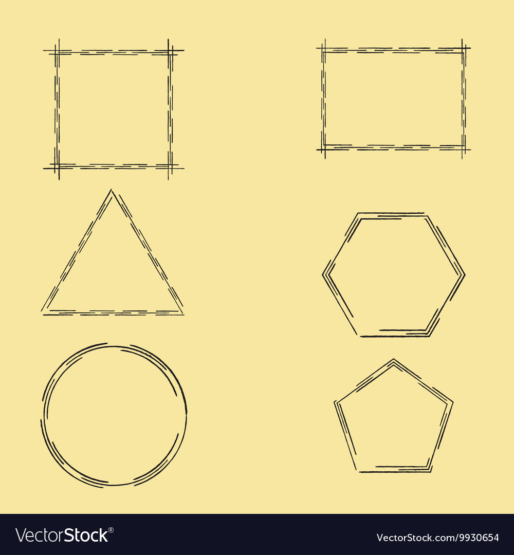 Geometric frames Royalty Free Vector Image - VectorStock