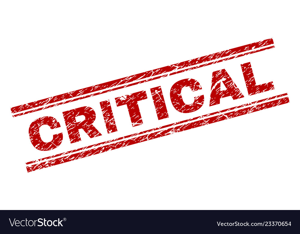 Grunge Textured Critical Stamp Seal Royalty Free Vector