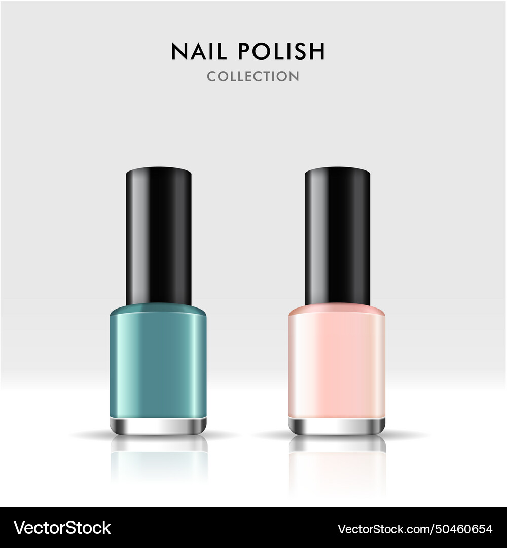 Nail polish package set Royalty Free Vector Image