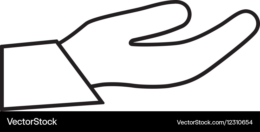 Waiter hand symbol Royalty Free Vector Image - VectorStock