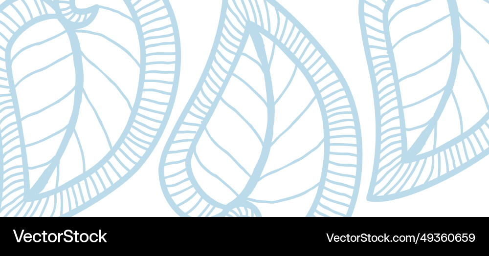 Blue leaf stroke seamless abstract background Vector Image