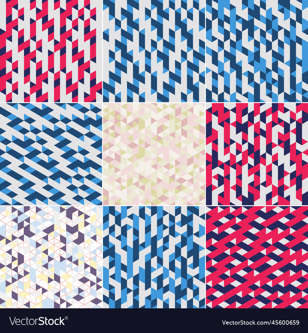 Colorful abstract geometric pattern design Vector Image