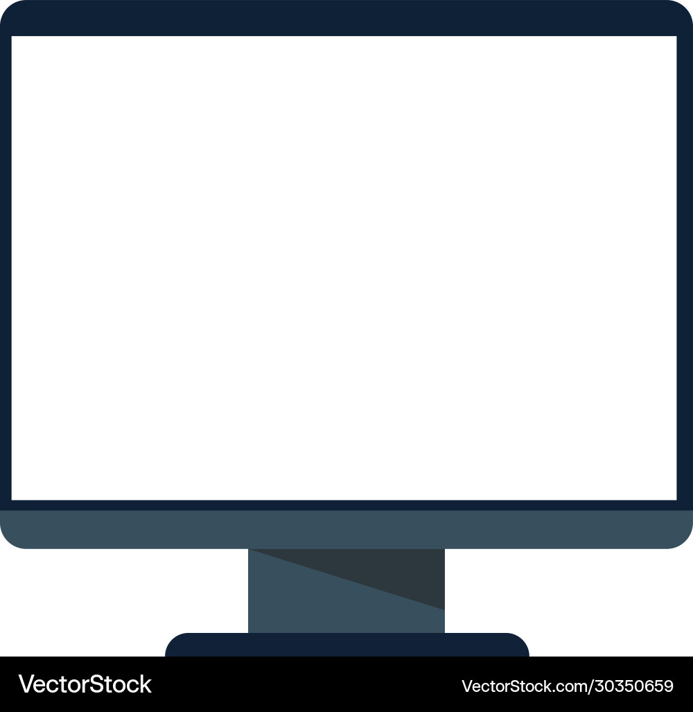 Desktop computer icon stock isolated on white Vector Image