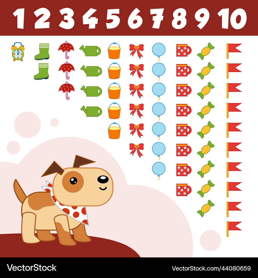 Educational poster for children about numbers Vector Image