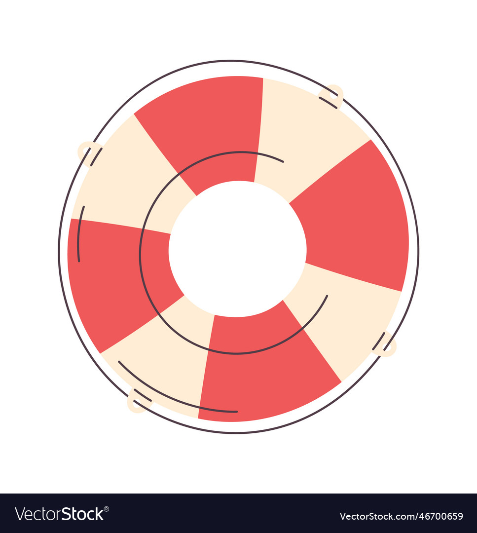 Safety lifebuoy ring Royalty Free Vector Image