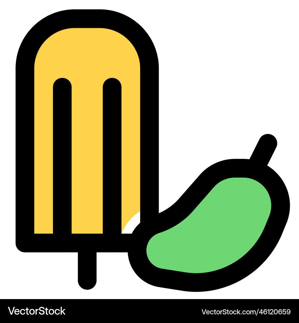 Tasty frozen mango flavored ice pop Royalty Free Vector