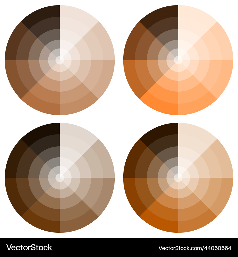 Brown round palette abstract colorful background Vector Image