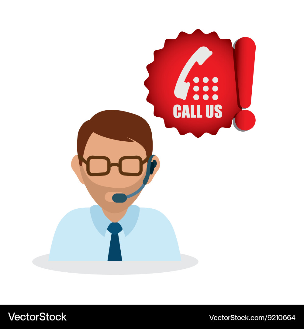 Call center design customer service icon Vector Image