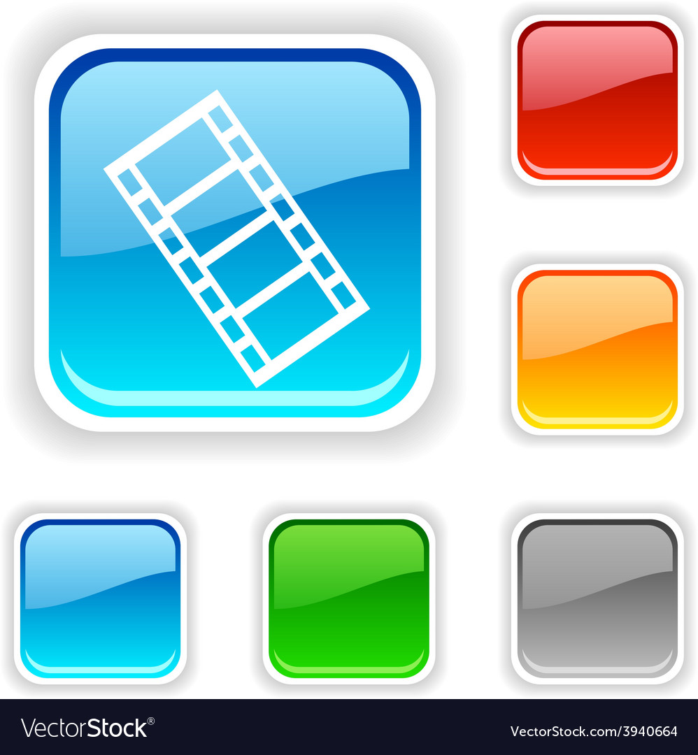 Cinema button Royalty Free Vector Image - VectorStock