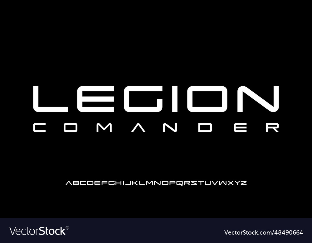 Futuristic alphabets display font Royalty Free Vector Image Futuristic alphabets display font Royalty Free Vector Image