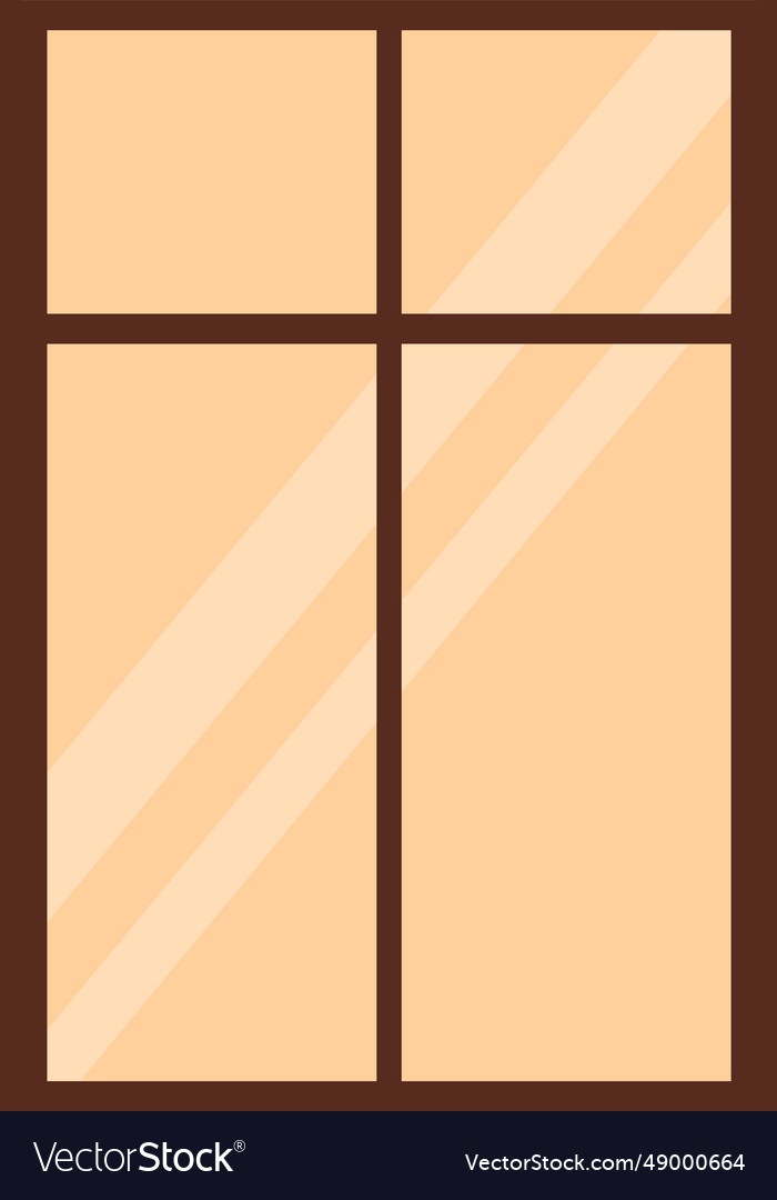 House window rectangle Royalty Free Vector Image