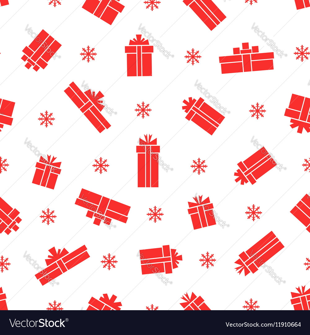 Seamless gift box pattern Royalty Free Vector Image