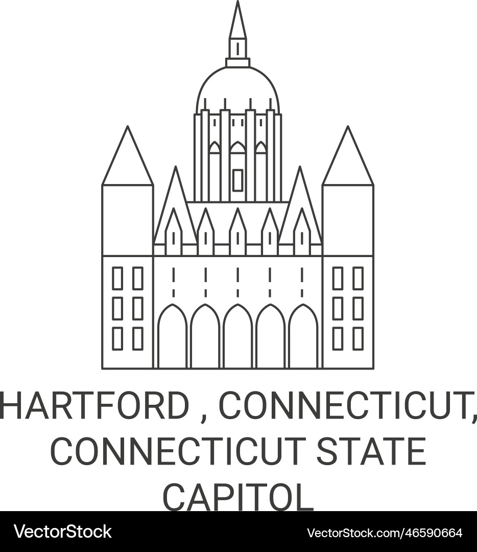 United states hartford connecticut Royalty Free Vector Image