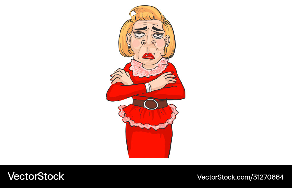 Woman action drawing doodle Royalty Free Vector Image