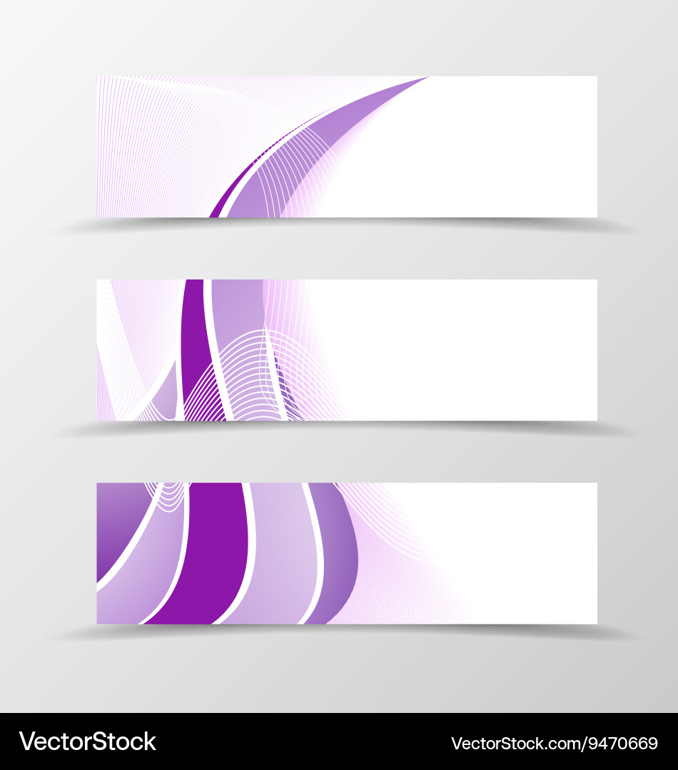 Set of banner smooth design Royalty Free Vector Image