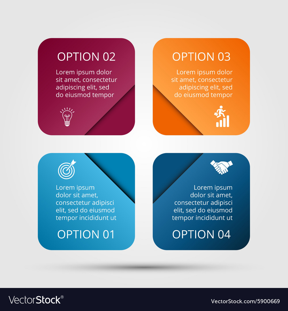 Square elements for infographic Royalty Free Vector Image