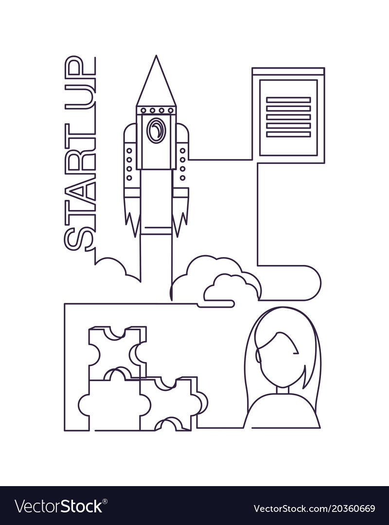 Start up design Royalty Free Vector Image - VectorStock
