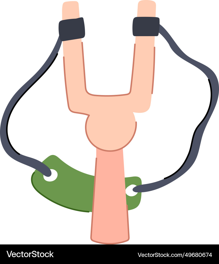 Child slingshot cartoon Royalty Free Vector Image
