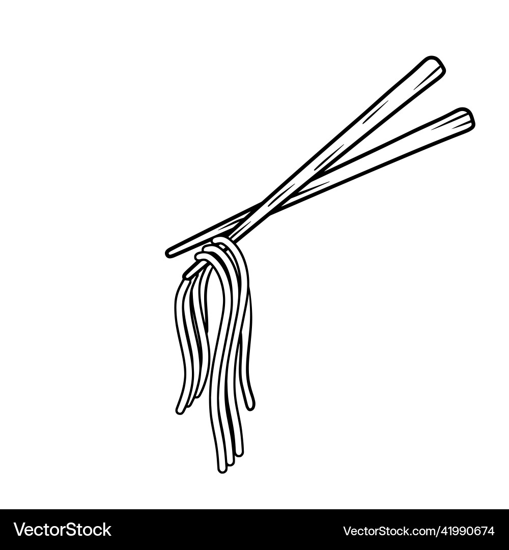 Chopsticks asian sticks for noodle Royalty Free Vector Image
