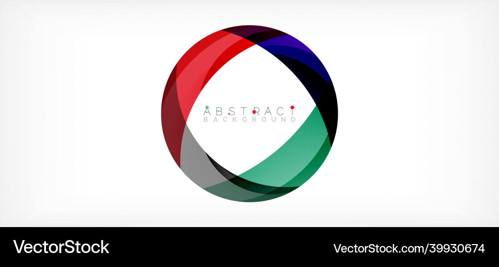 Color circle shapes minimal geometric background Vector Image