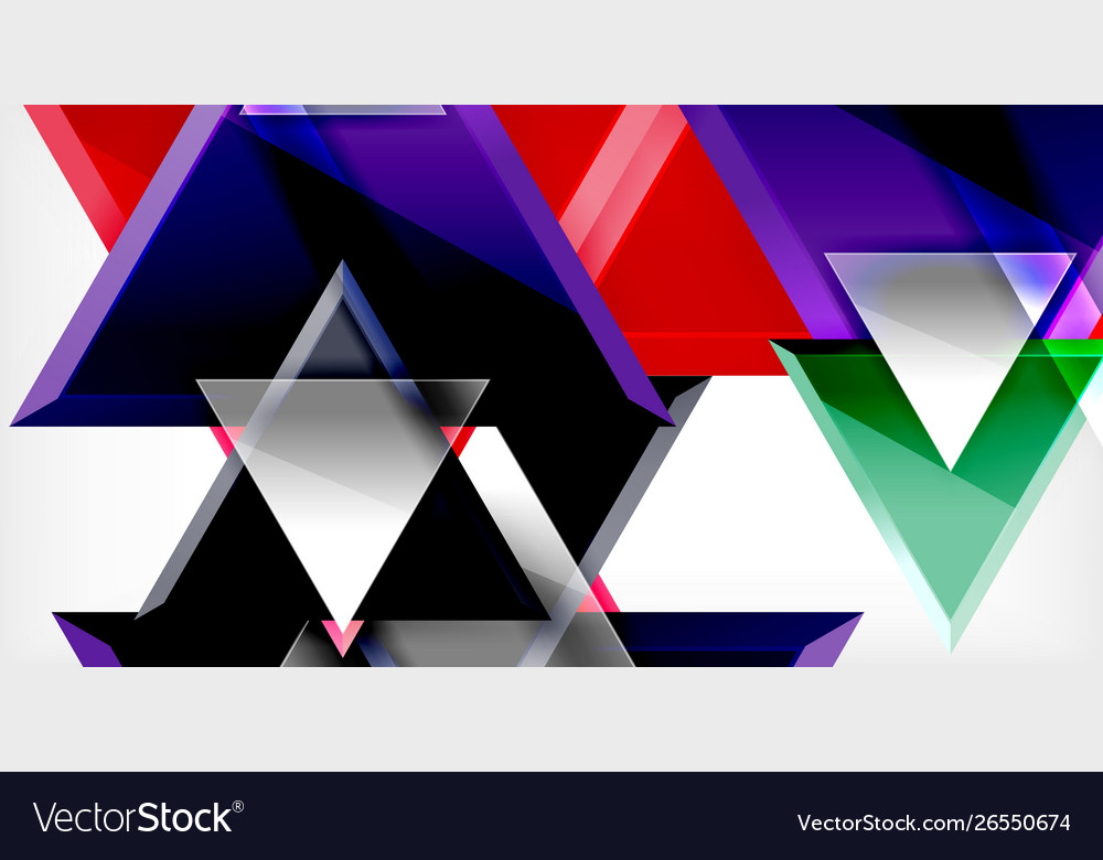 Dynamic triangle composition abstract background Vector Image
