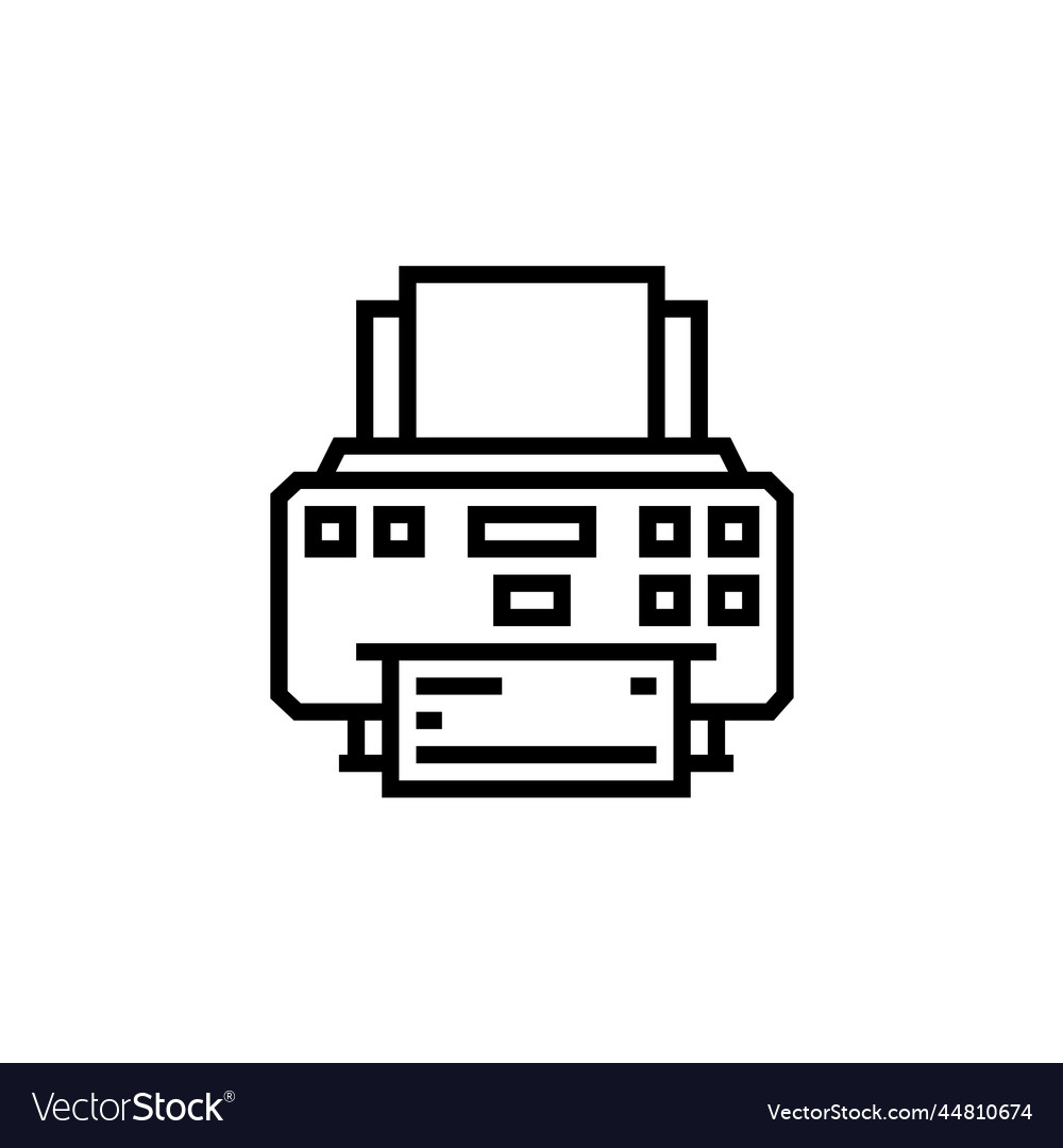 Printer icon computer component icon outline Vector Image