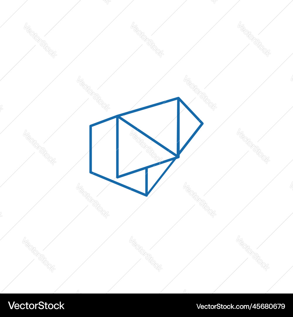 Architecture logo icon minimal design blue color Vector Image