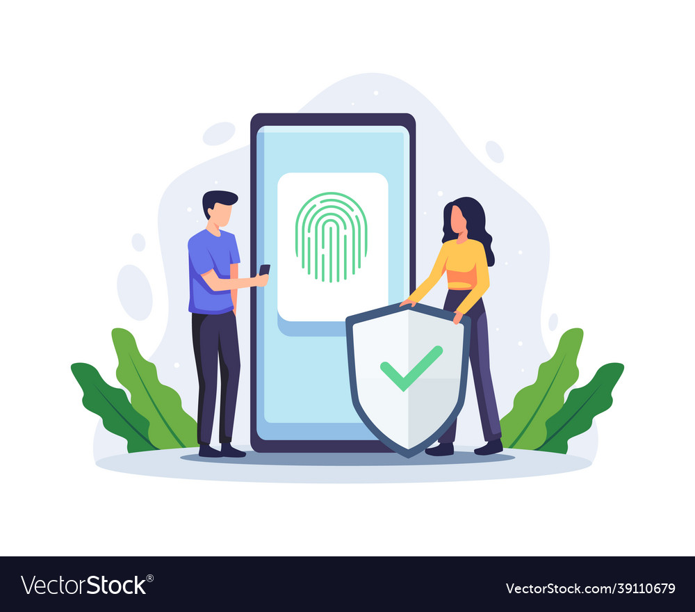 Biometric authentication concept Royalty Free Vector Image Biometric authentication concept Royalty Free Vector Image