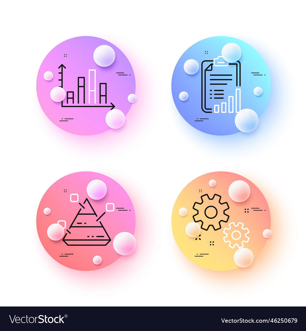 Diagram graph checklist and work minimal line Vector Image
