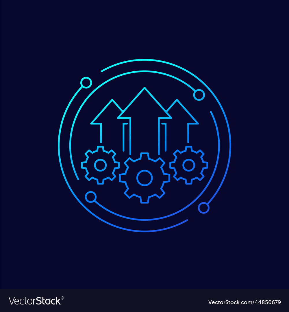 Operational excellence efficient production icon Vector Image Operational excellence efficient production icon Vector Image