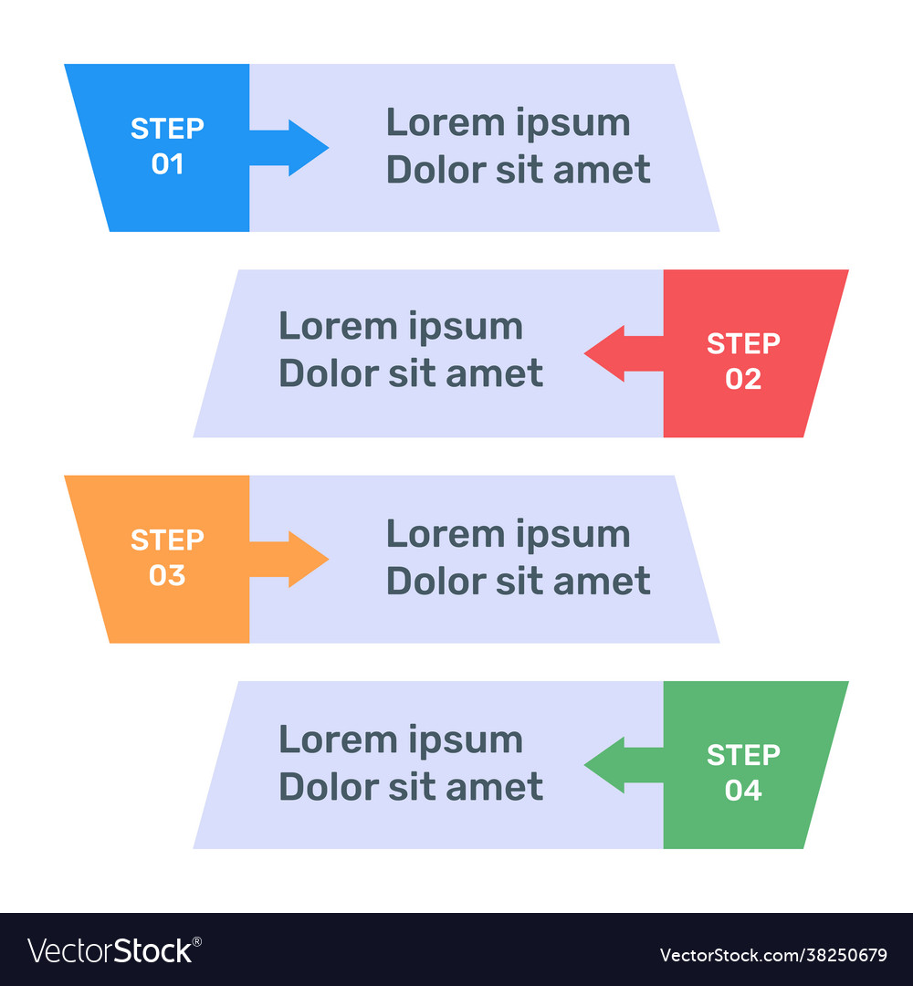 Steps data chart Royalty Free Vector Image - VectorStock