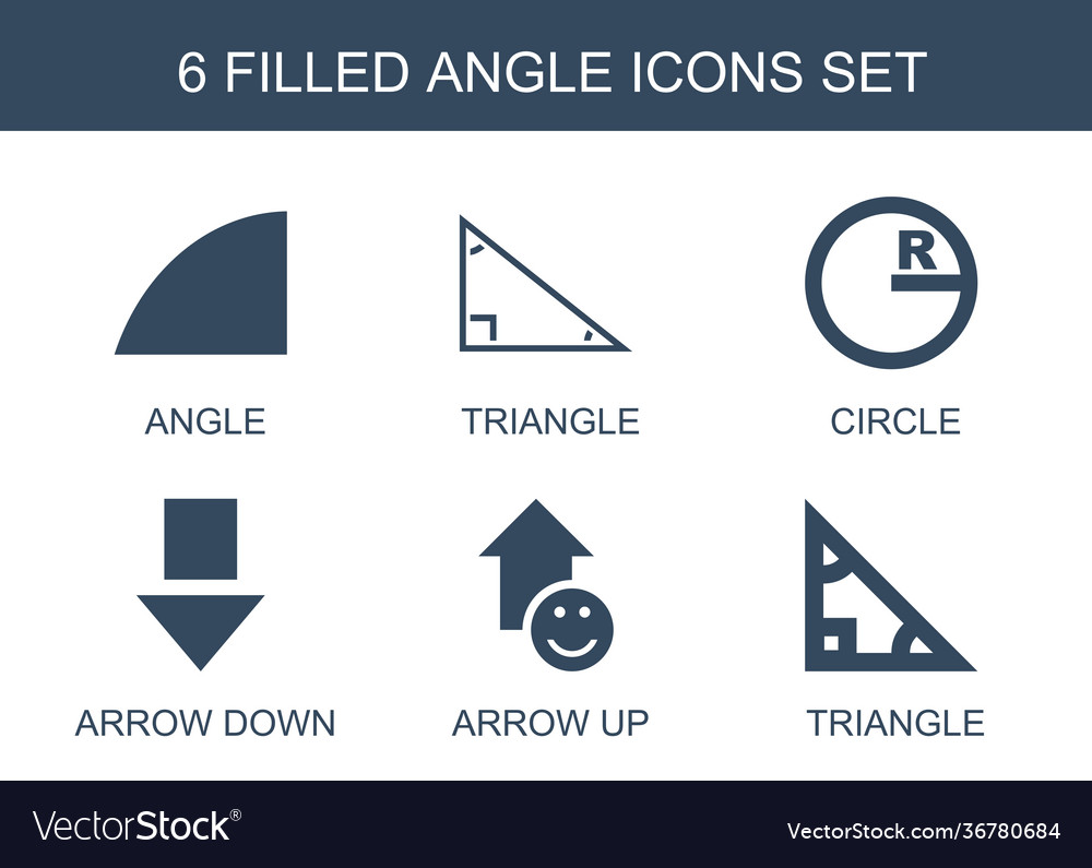 Angle icons Royalty Free Vector Image - VectorStock