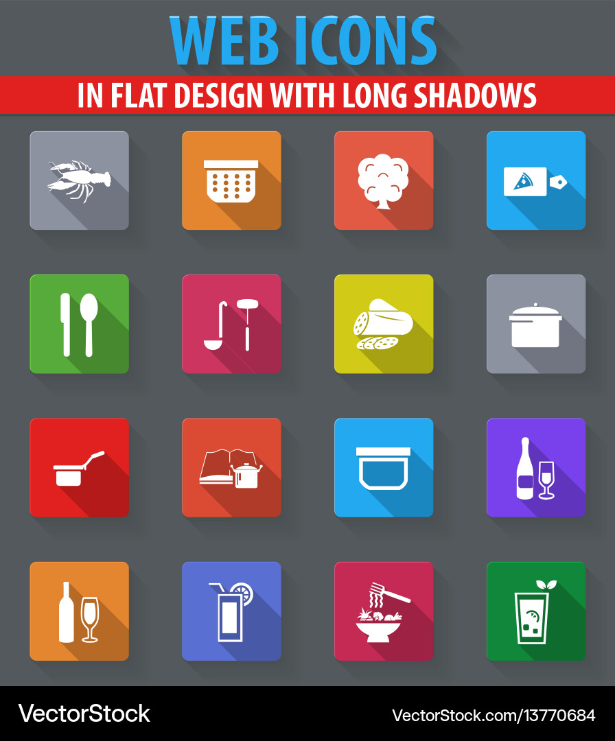 Food and kitchen icons set Royalty Free Vector Image