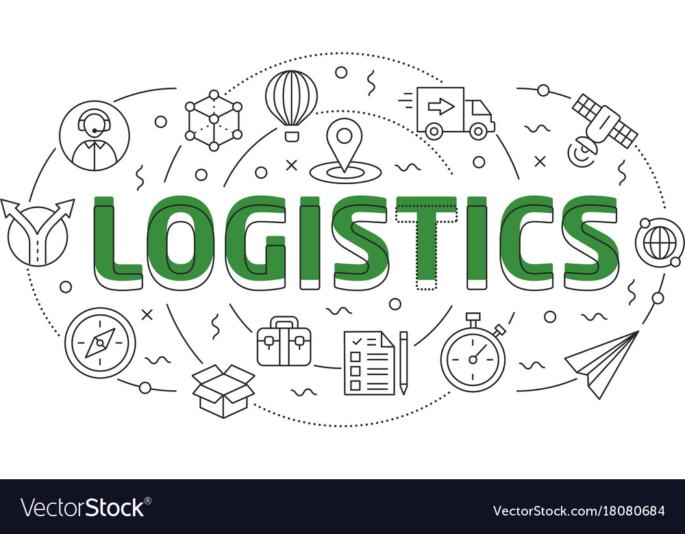 Linear logistic Royalty Free Vector Image - VectorStock