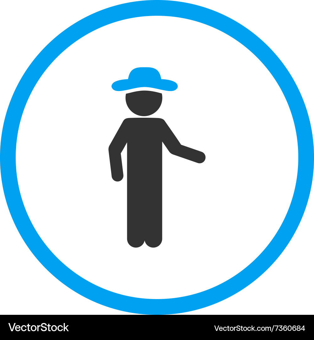 Male invitation circled icon Royalty Free Vector Image