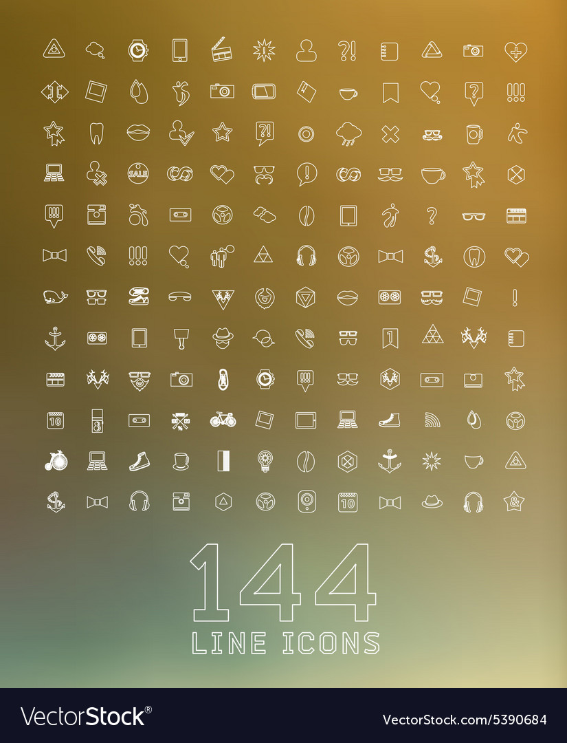 Modern thin line icons for web and mobile Vector Image