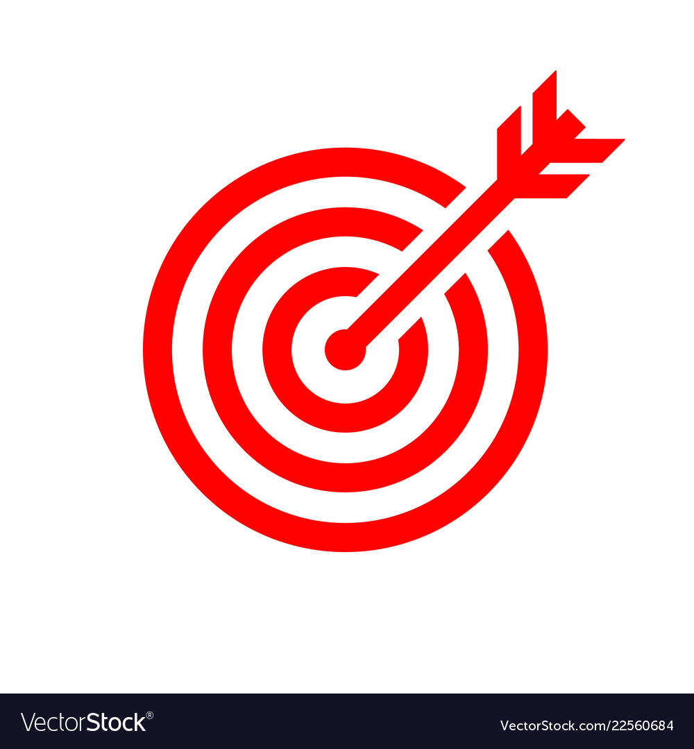 Red target over white background Royalty Free Vector Image Red target over white background Royalty Free Vector Image