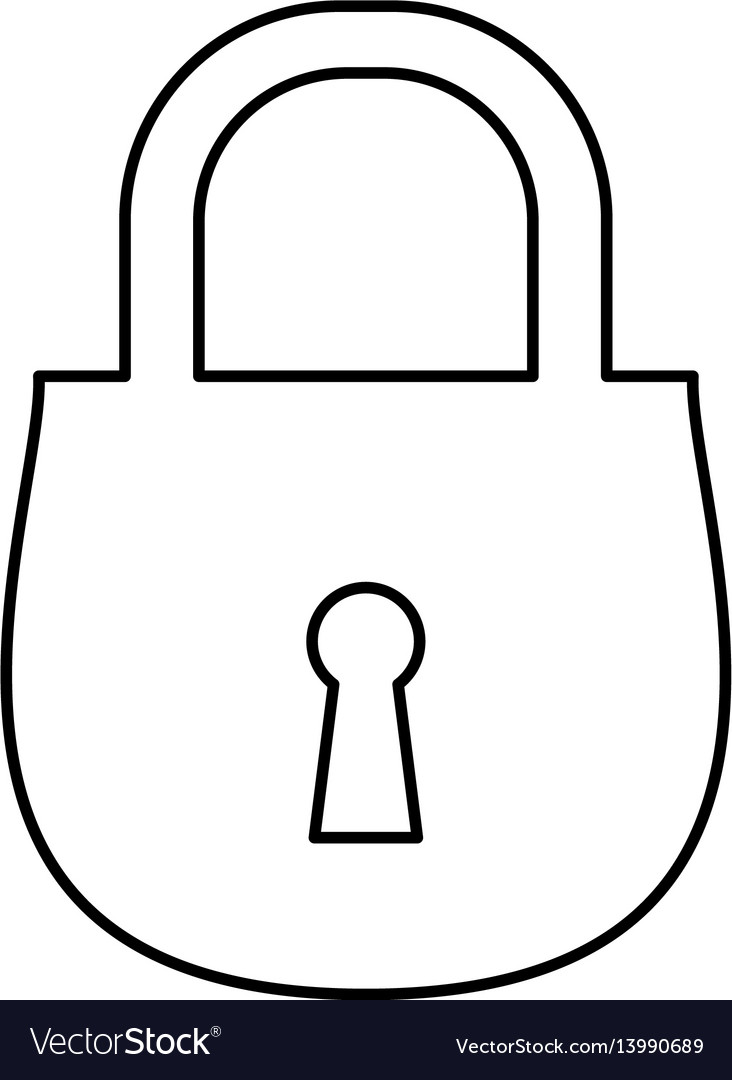 Padlock security object Royalty Free Vector Image