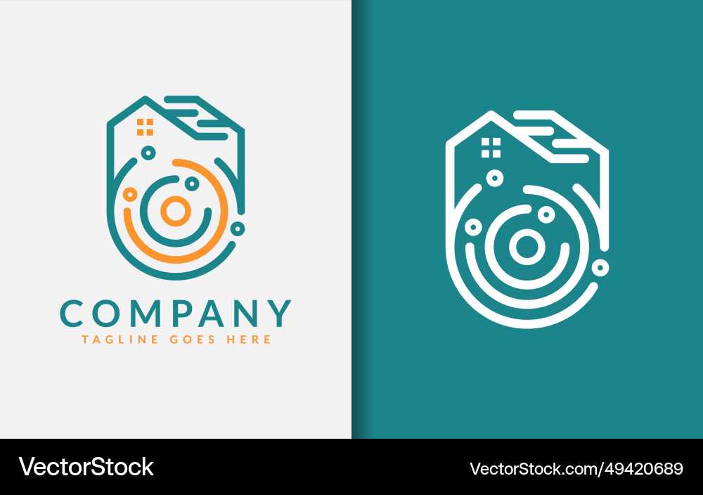 Simple minimalist house design combined Royalty Free Vector