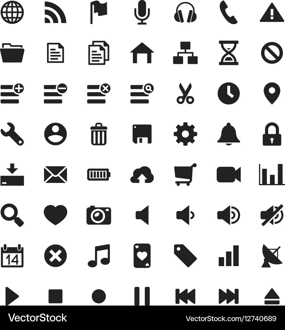 Universal interface and navigation icons Vector Image