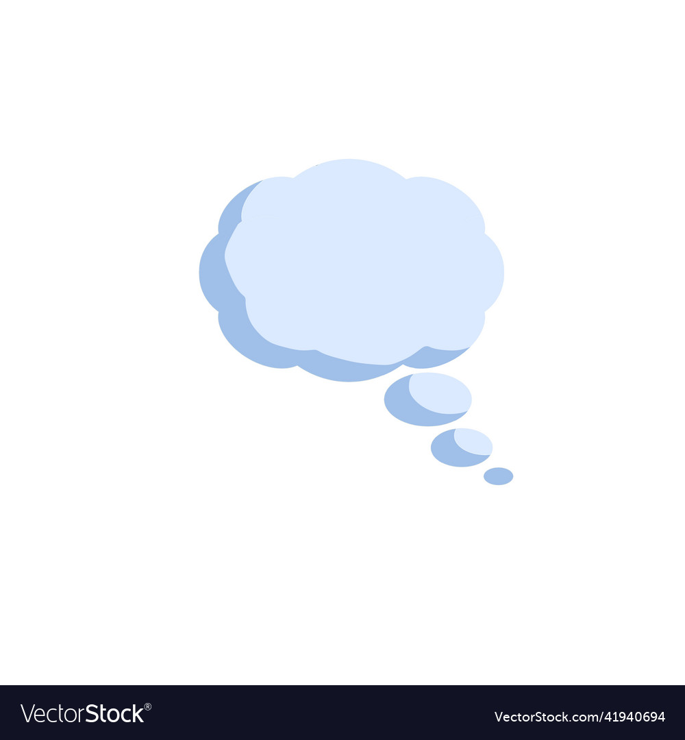 Bubble cloud thinking Royalty Free Vector Image