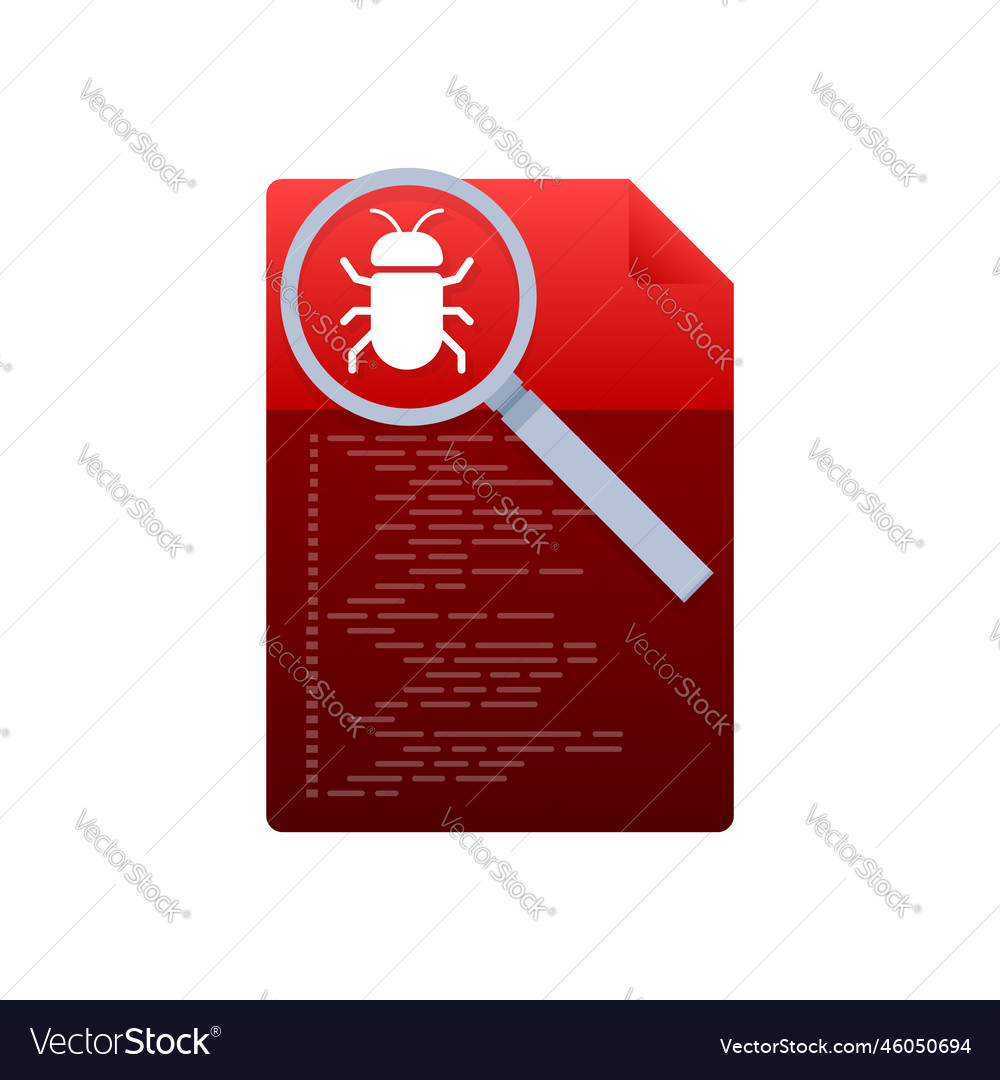 Computer virus detection searching bugs data Vector Image Computer virus detection searching bugs data Vector Image