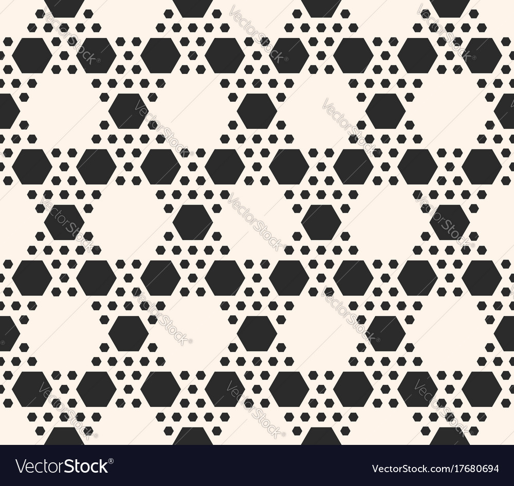 Geometric seamless pattern with hexagonal grid Vector Image