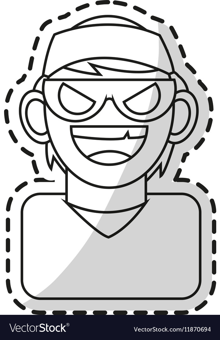 Isolated hacker design Royalty Free Vector Image