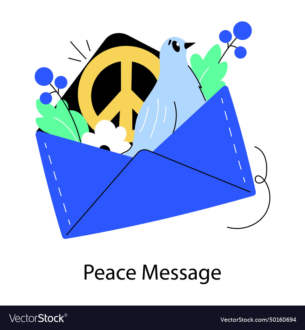 Peace message Royalty Free Vector Image - VectorStock