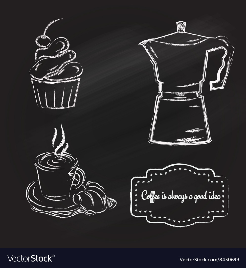 Coffeetime set Royalty Free Vector Image - VectorStock